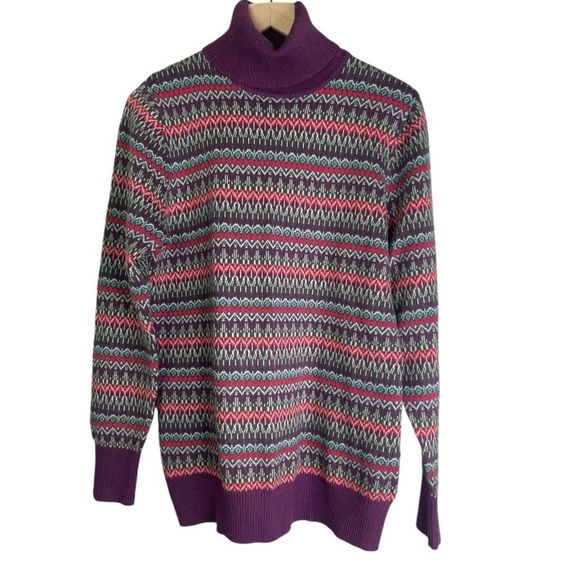 L.L. Bean | Sweaters | L L Bean Womens Multi Colored Cotton Cashmere ...
